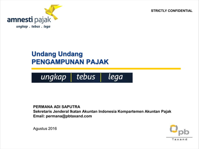 Pengampunan Pajak 020816 | PPT
