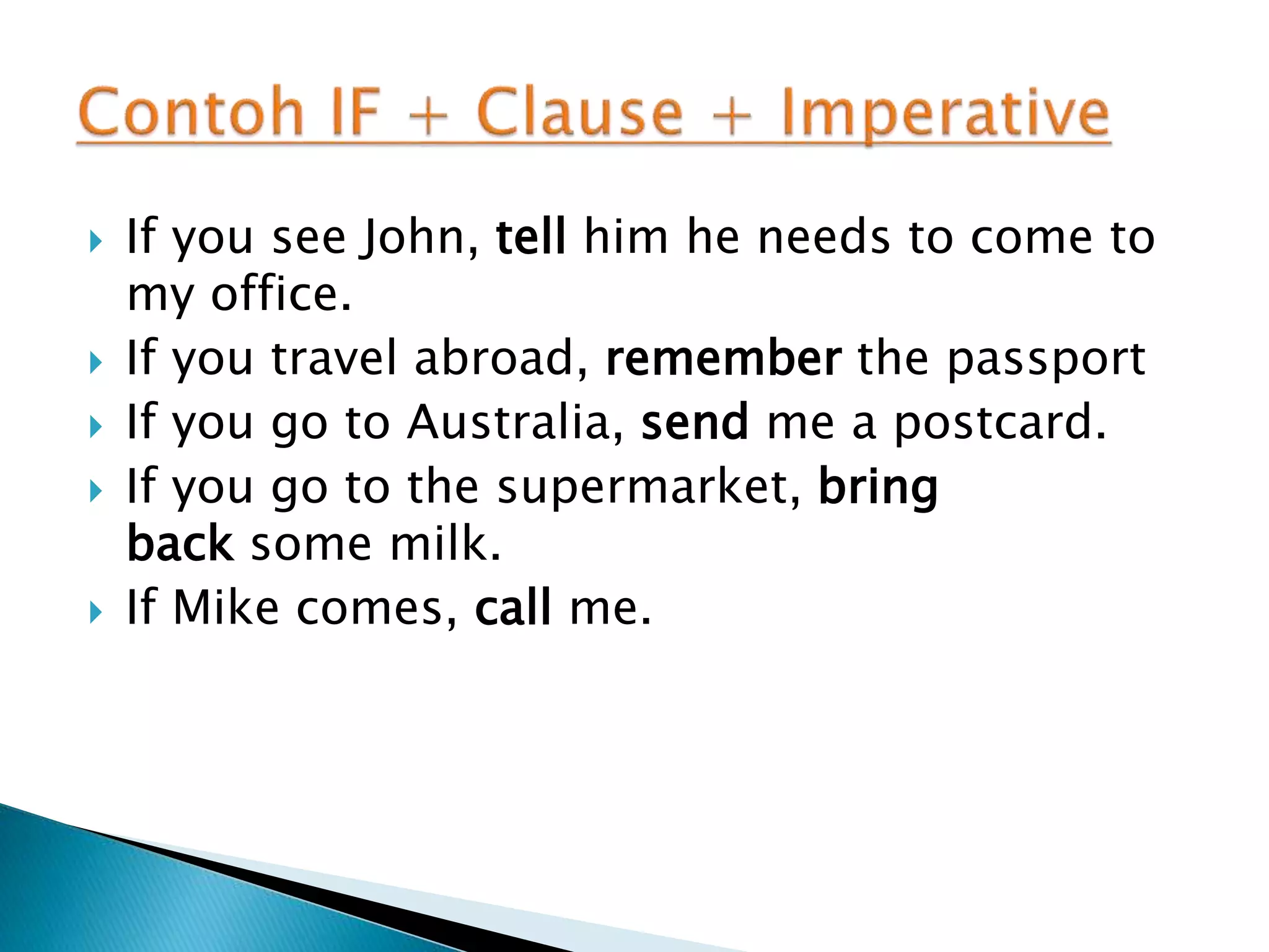 KELAS 12 SMK PERTEMUAN 34//IF CLAUSE IMPERATIVE Part 1 | PPTX