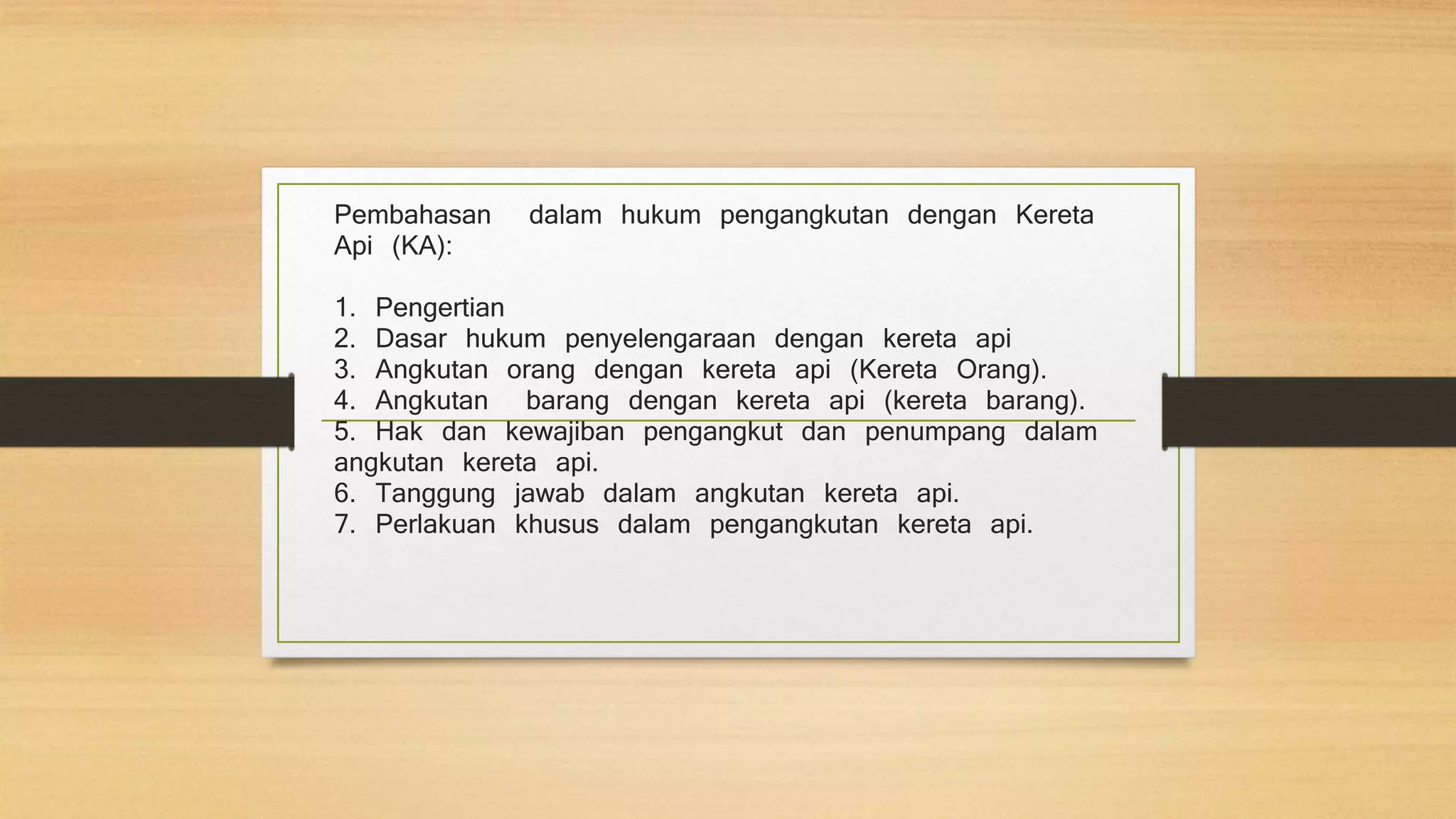 Pengangkutan dengan kereta api (presentasi) | PPTX