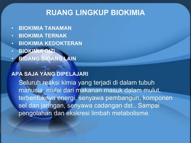 Mata kuliah pengantar biokimia dasar new | PPT