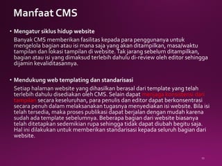 Pengantar content-management-system-cms | PPT