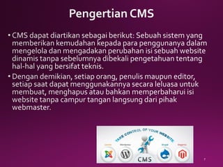 Pengantar content-management-system-cms | PPT