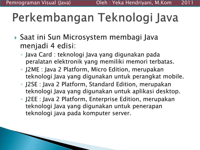 Pengantar dasar-pemrograman-java | PPTX
