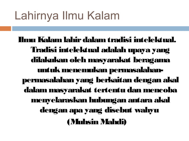 Pengantar ilmu-kalam | PPT