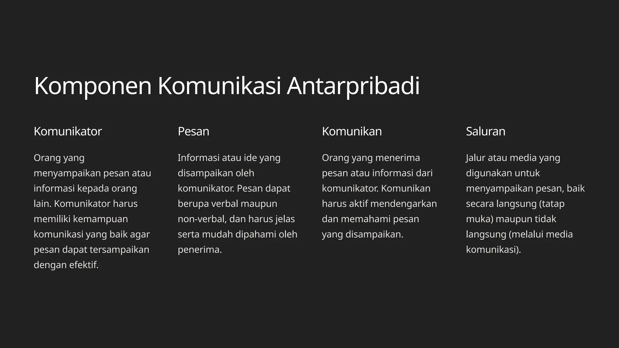 Pengantar Komunikasi Antarpribadi PPT Terbaru | PPTX