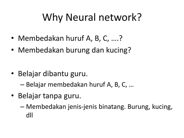 Pengantar neural network | PPT