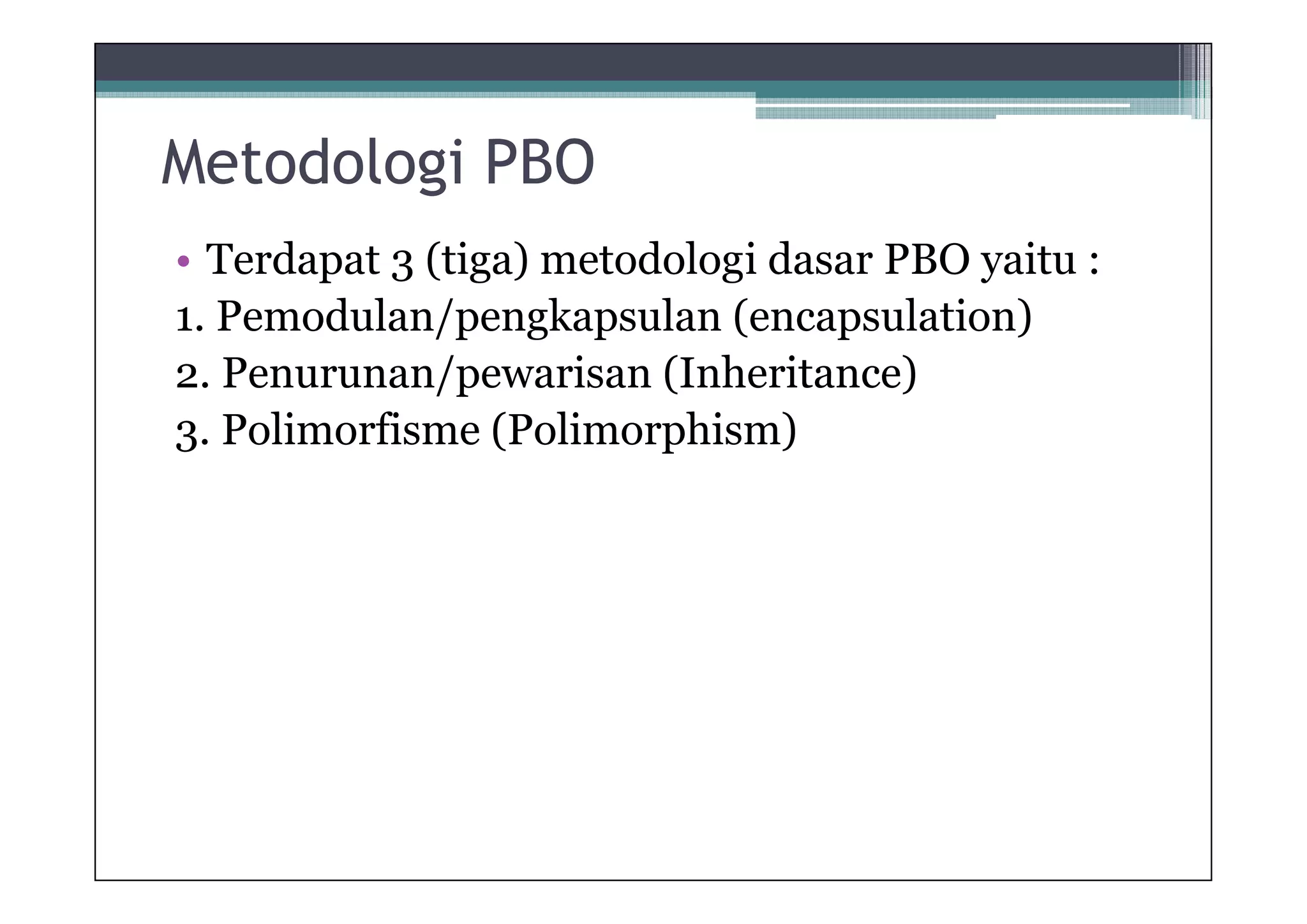 Pengantar Pemrograman Berorientasi Objek | PDF