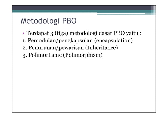 Pengantar Pemrograman Berorientasi Objek | PDF