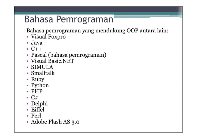 Pengantar Pemrograman Berorientasi Objek | PDF