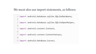 Pengantar SQLite di Android Studio menggunakan bahasa Java | PPTX