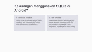 Pengantar SQLite di Android Studio menggunakan bahasa Java | PPTX