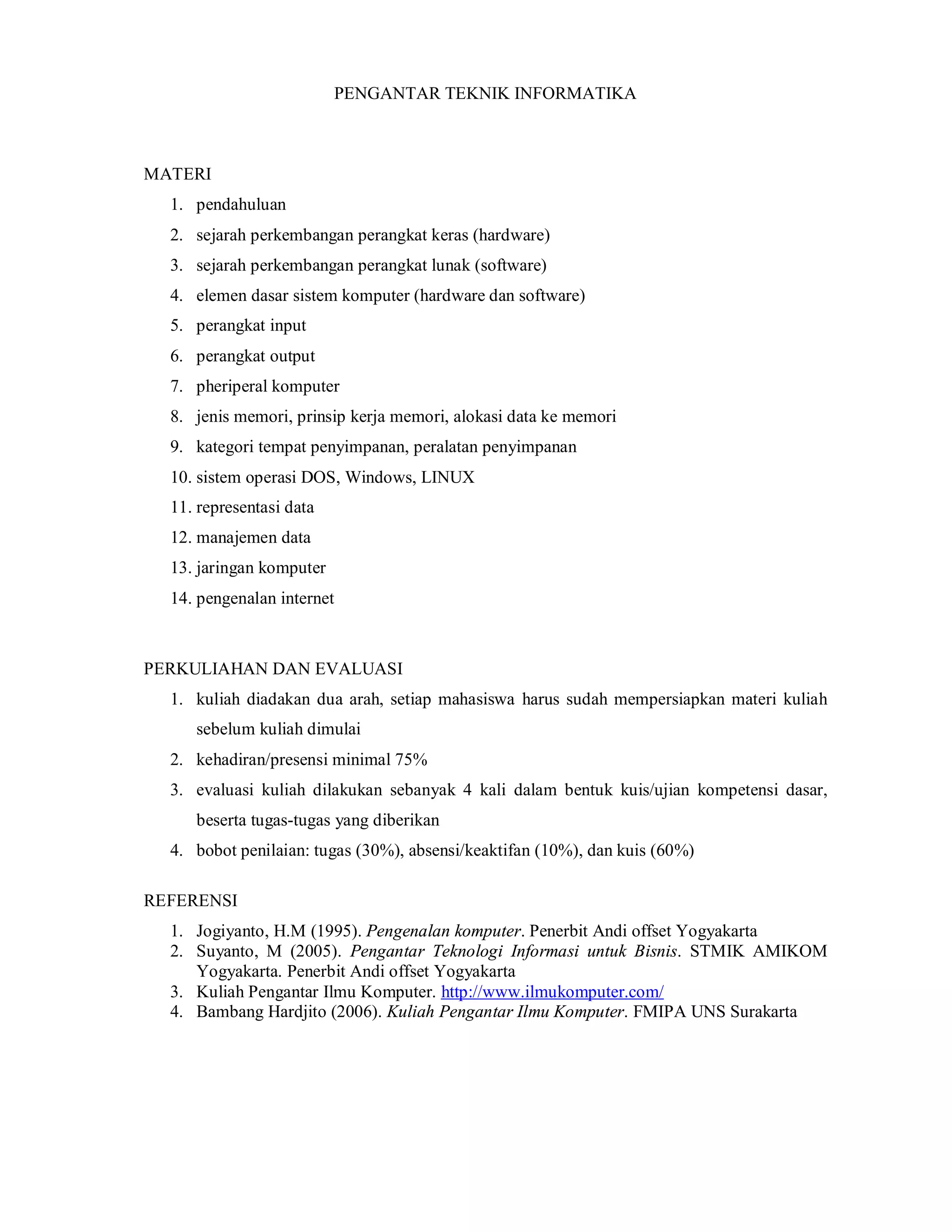 Pengantar teknik informatika | PDF