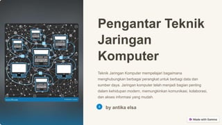 pengantar jaringan dasar materi jaringan dasar pengenalan | PPT