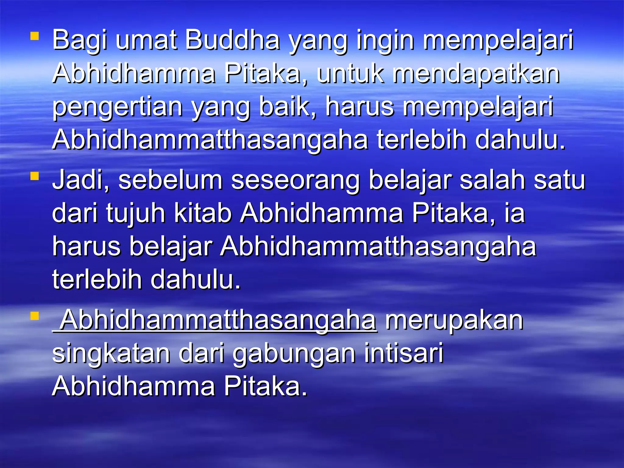 Pengantar abhidhamma revisi | PPT