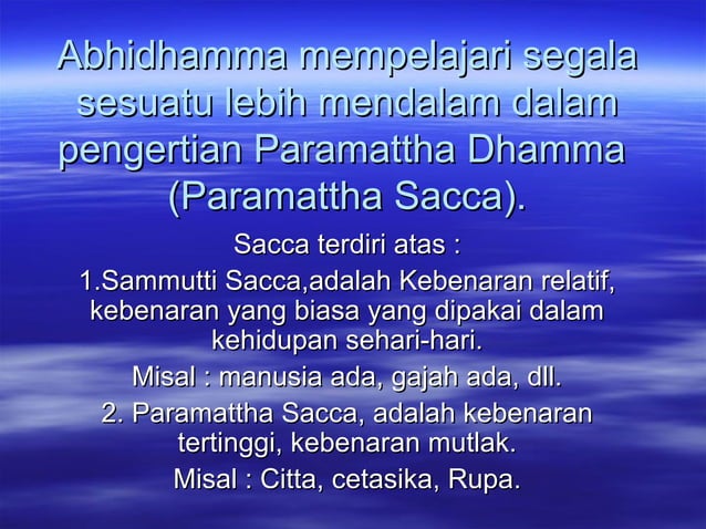Pengantar abhidhamma revisi | PPT