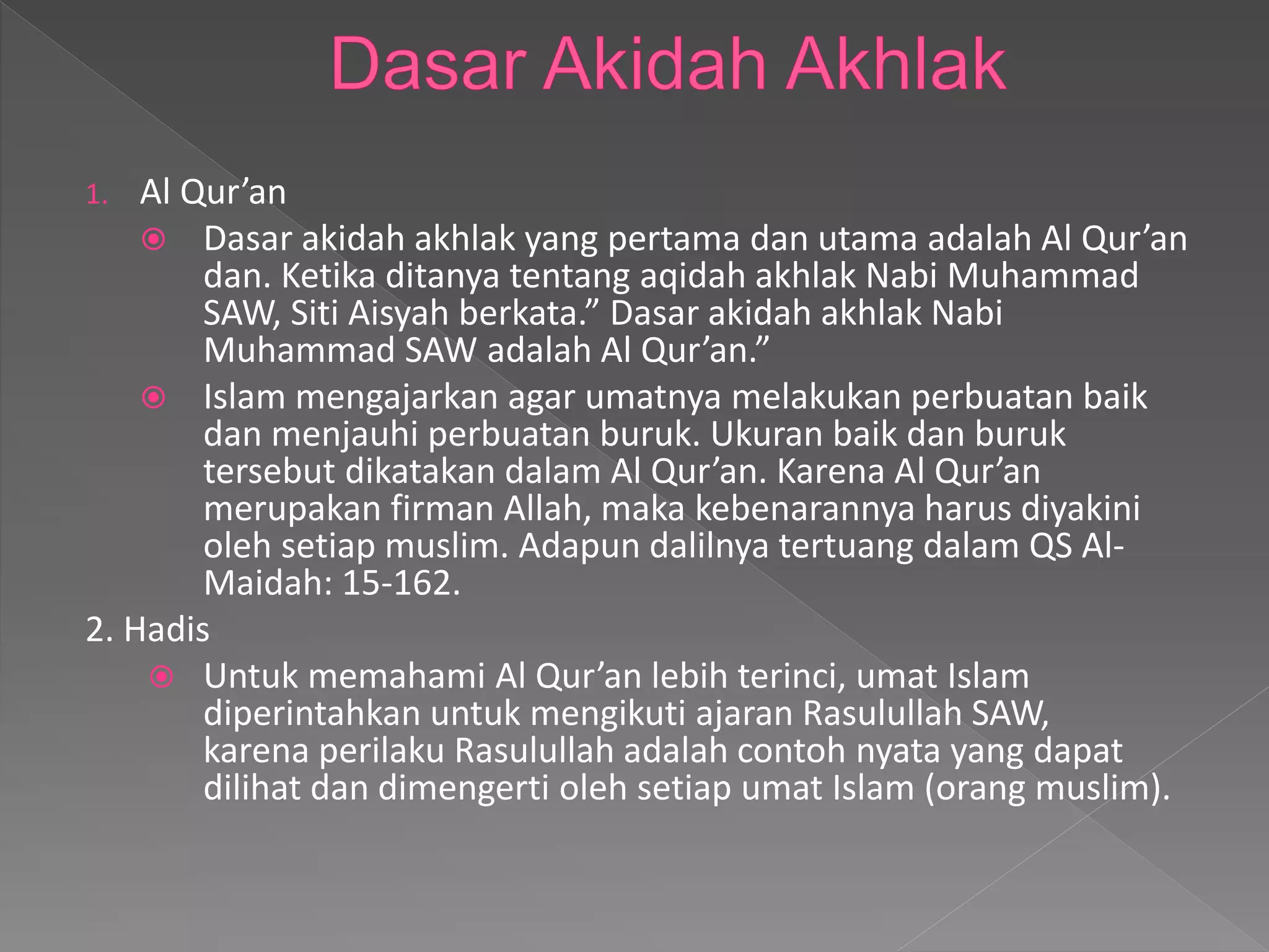 Pengantar akidah akhlak | PPTX