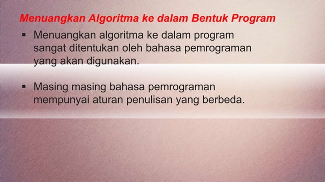 Pengantar algoritma dan pemrograman | PPT
