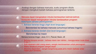 Pengantar algoritma dan pemrograman | PPTX