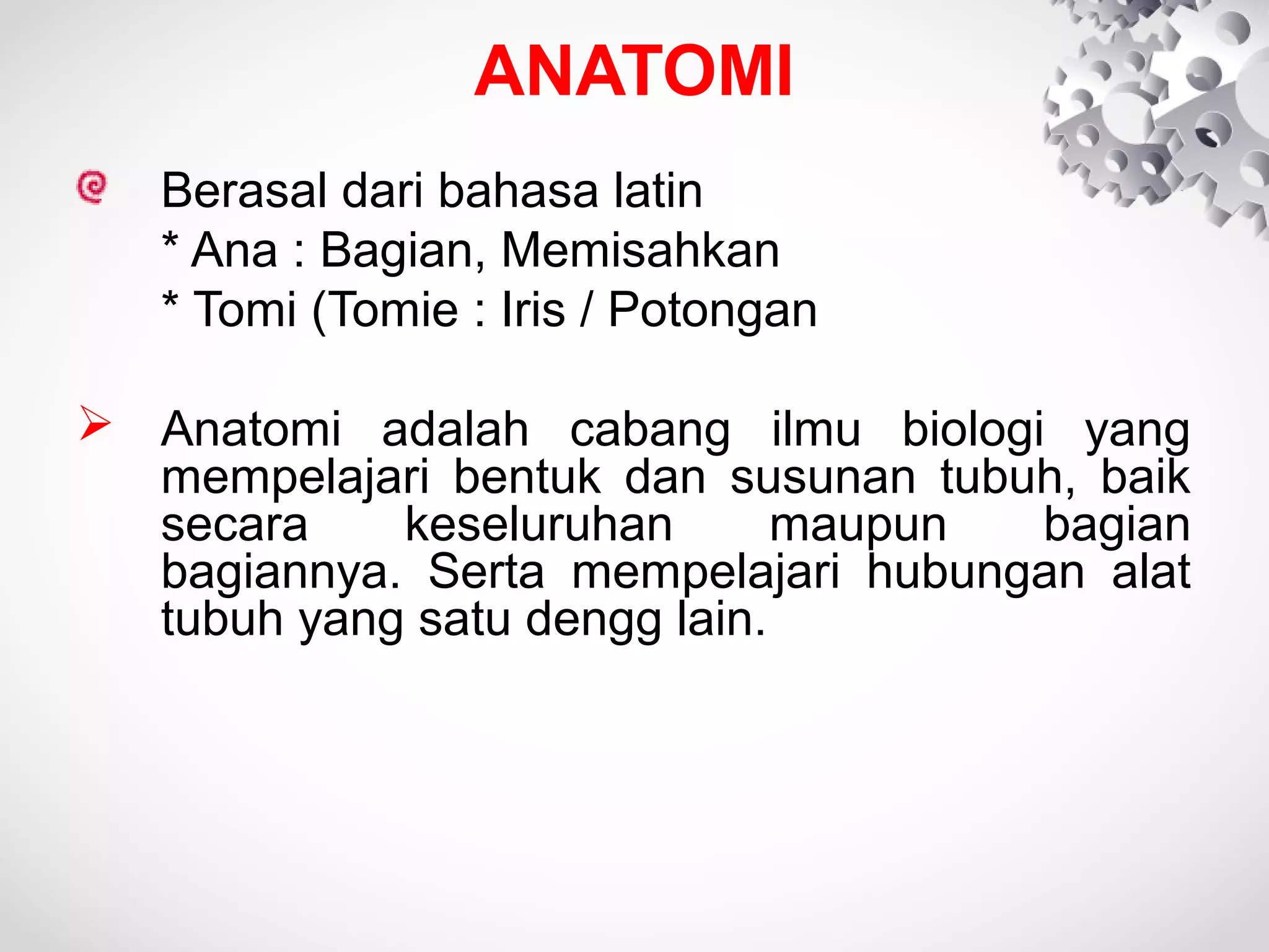 Pengantar Anatomi Fisiologi Manusia | PPT