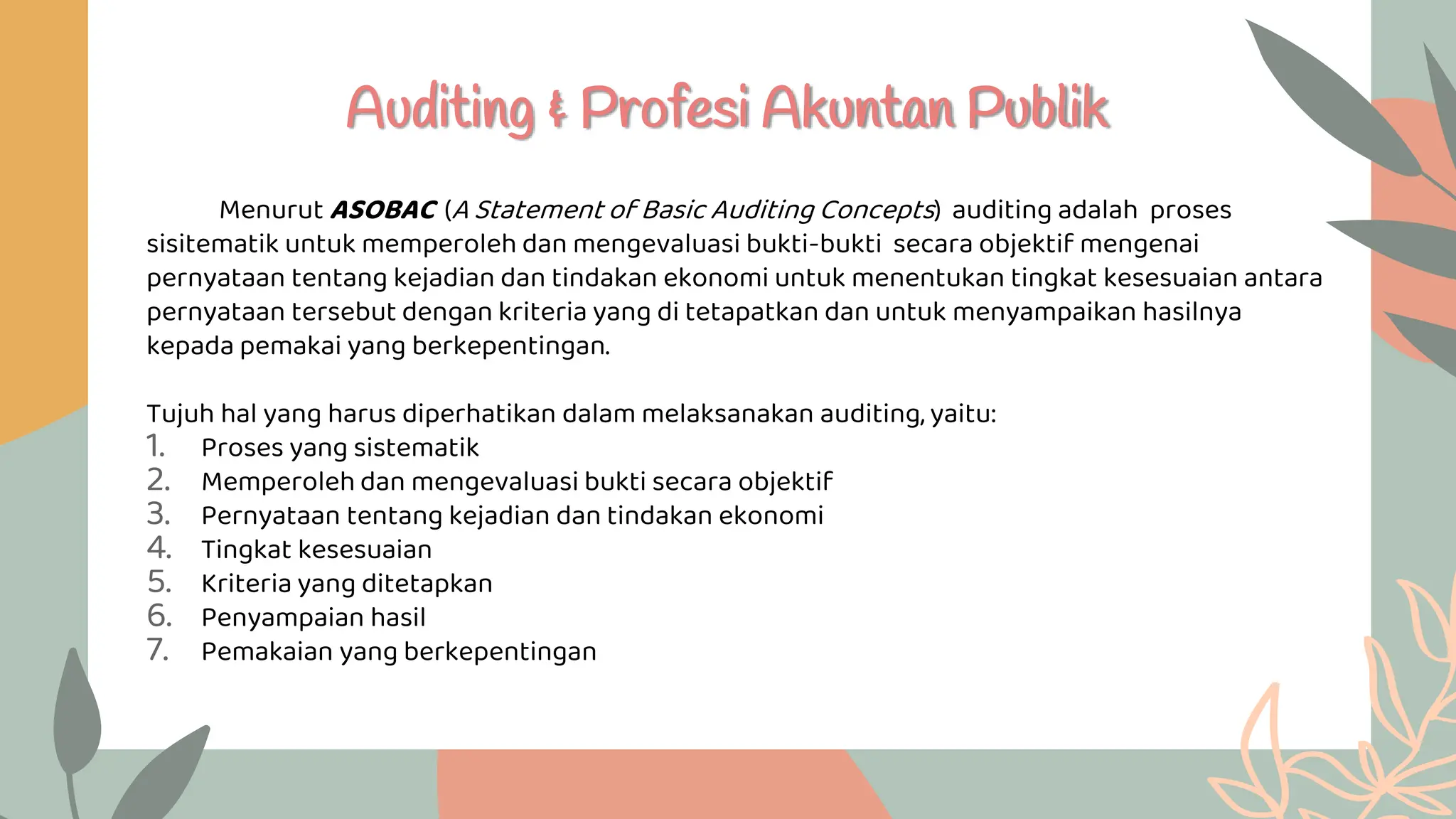 Pengantar Audit.pptx materi mata kuliah penantar audit | PPTX