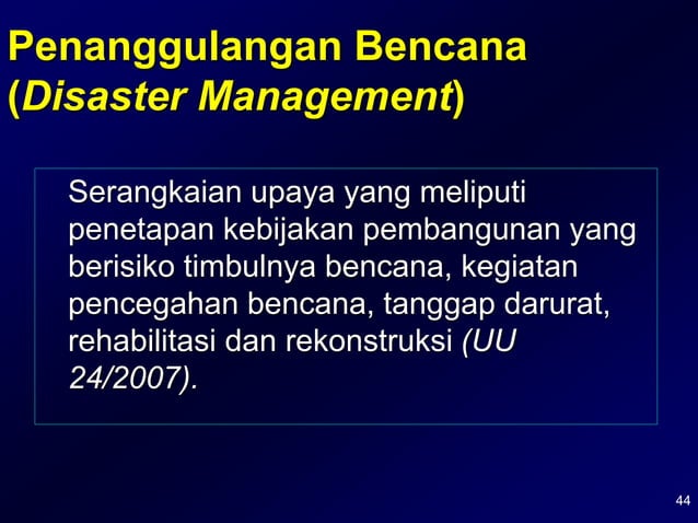 manajemen bencana alam Palang merah Indonesia.ppt