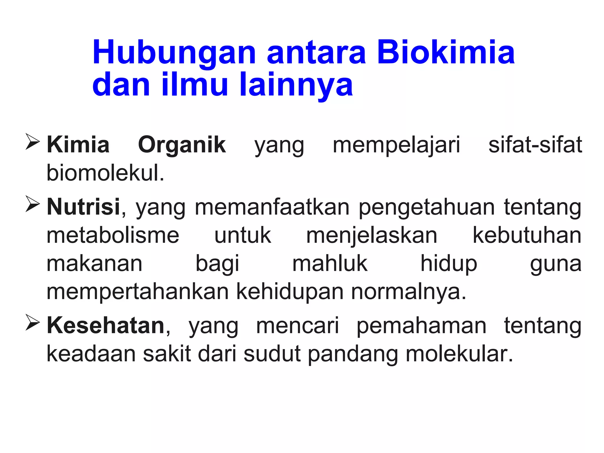 Pengantar biokimia | PPT