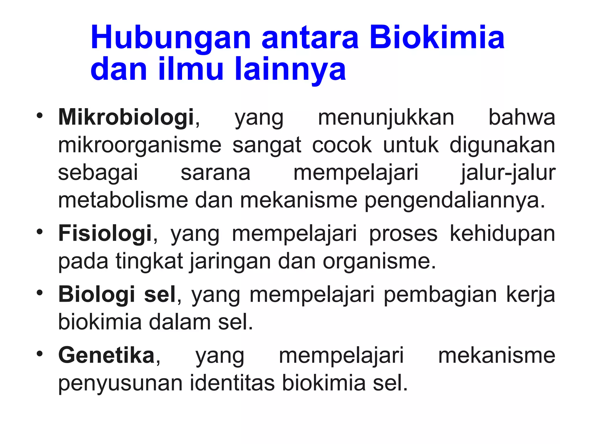 Pengantar biokimia | PPT