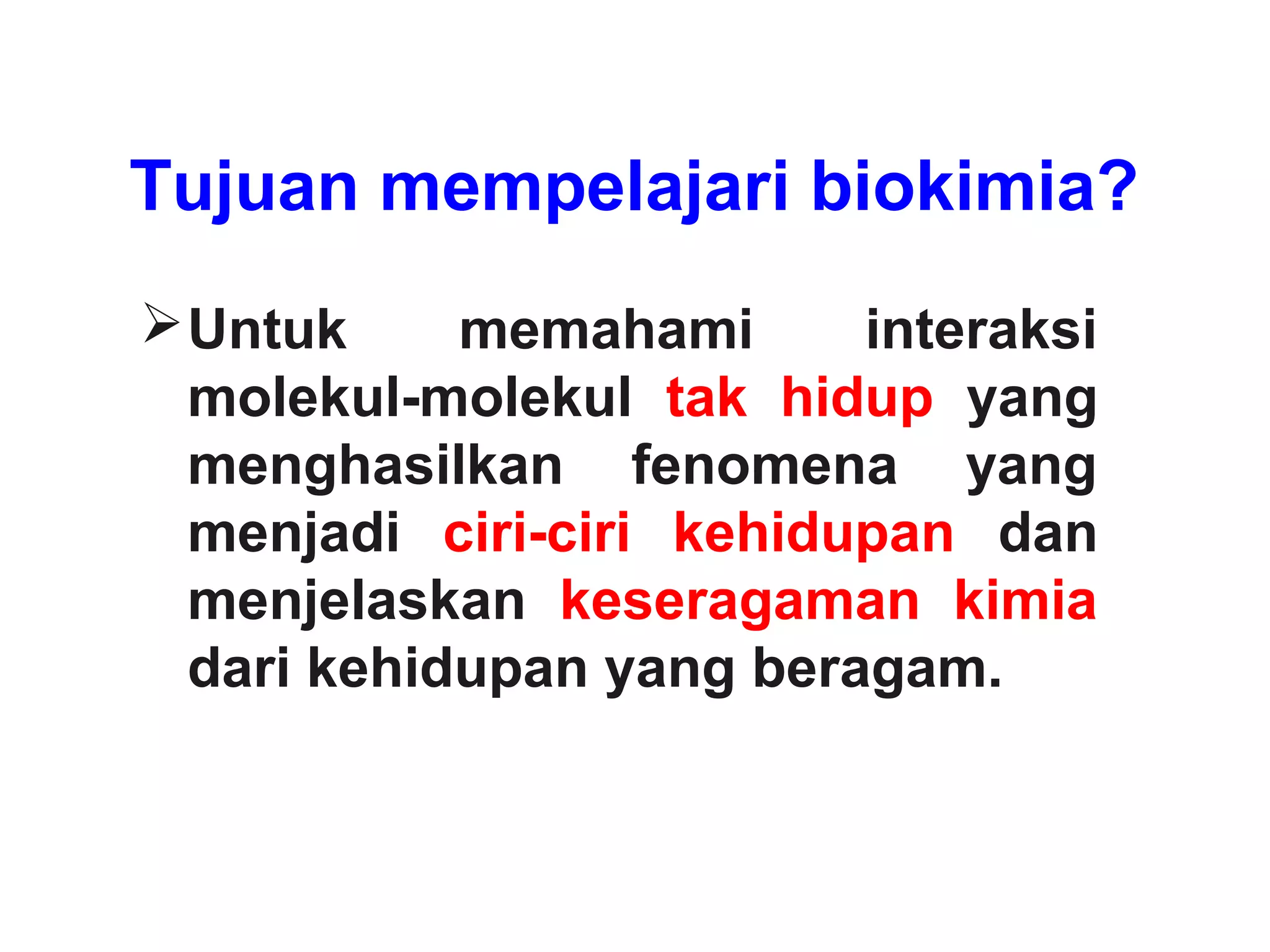 Pengantar biokimia | PPT