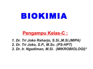 Pengantar biokimia | PPT