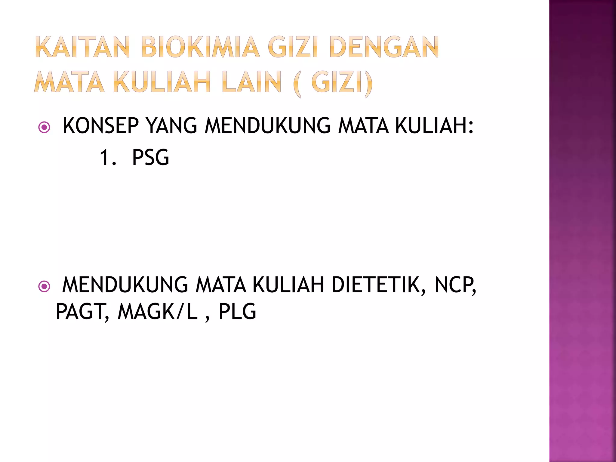 Pengantar biokimia gizi (1) | PPT