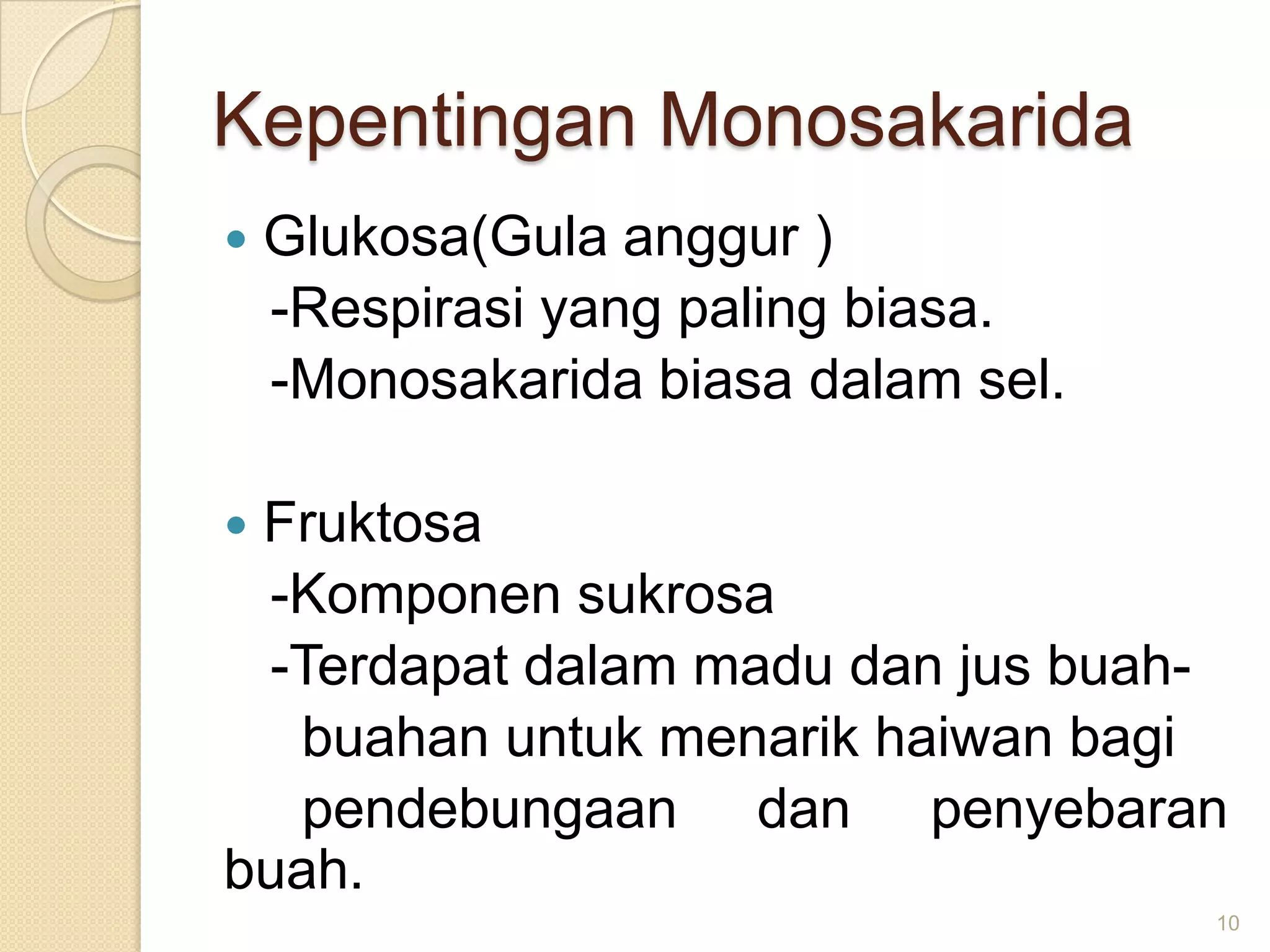 Pengantar biologi monosakarida Cheng Lee Hwa | PPTX