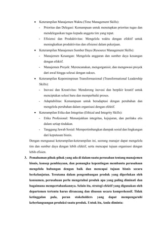 Pengantar Bisnis, Pemahaman tentang bisnis .docx