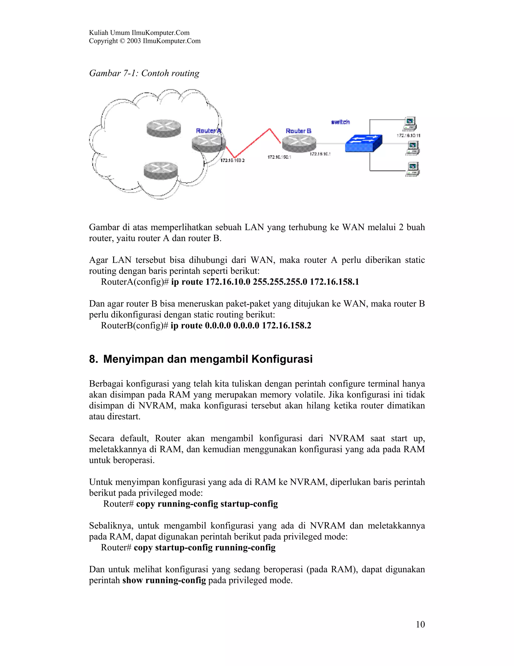 Basic Konfigurasi Router | PDF