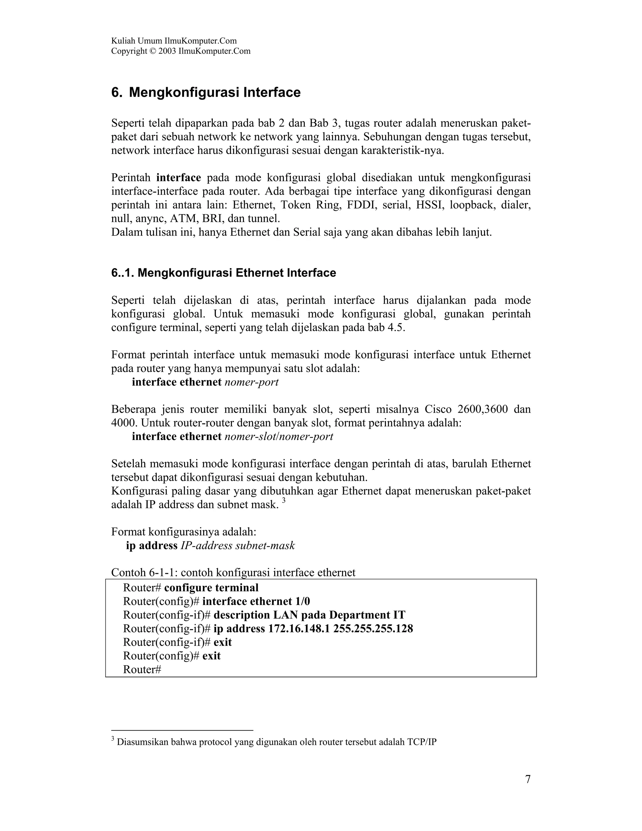 Basic Konfigurasi Router | PDF