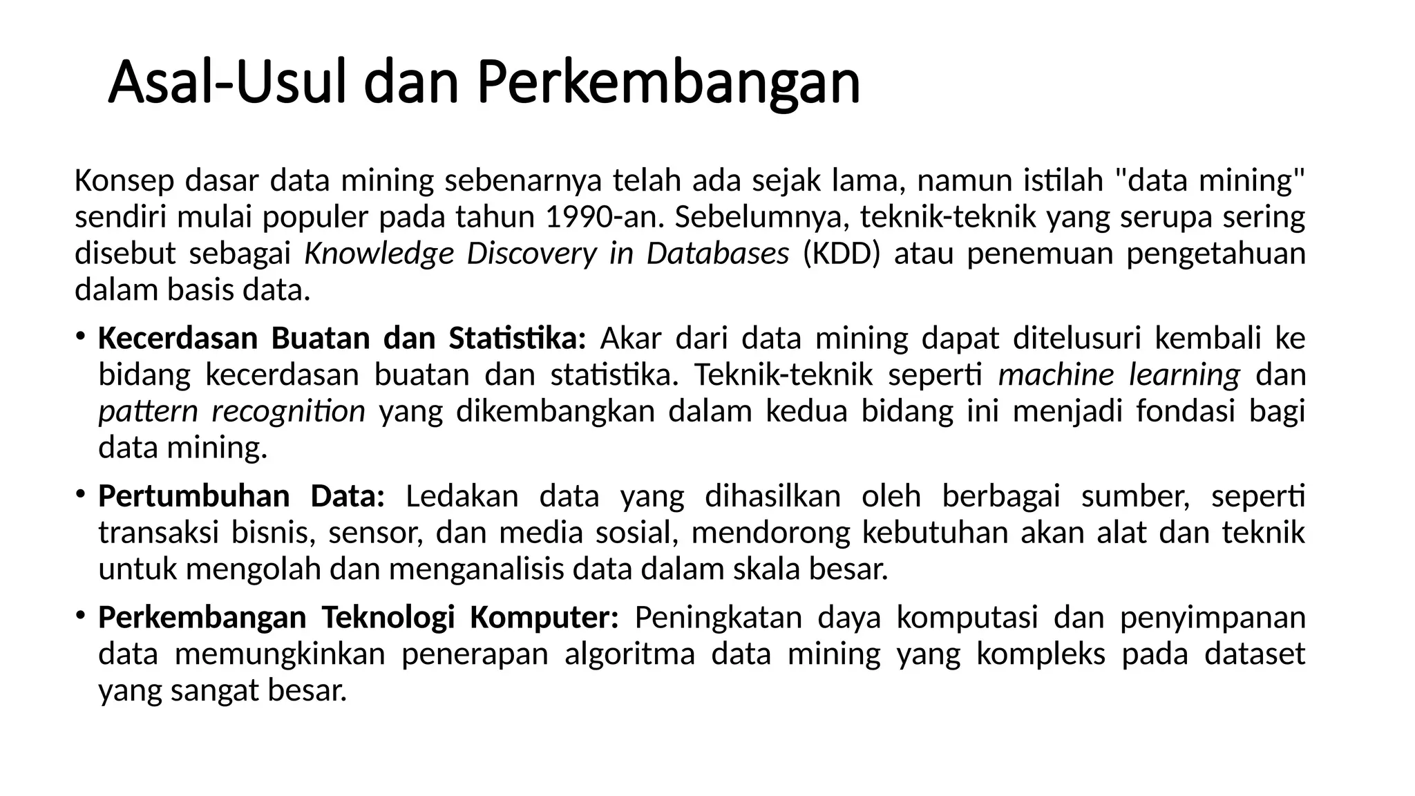 PENGANTAR DAN PENDAHULUAN MATA KULIAH DATA MINING | PPTX