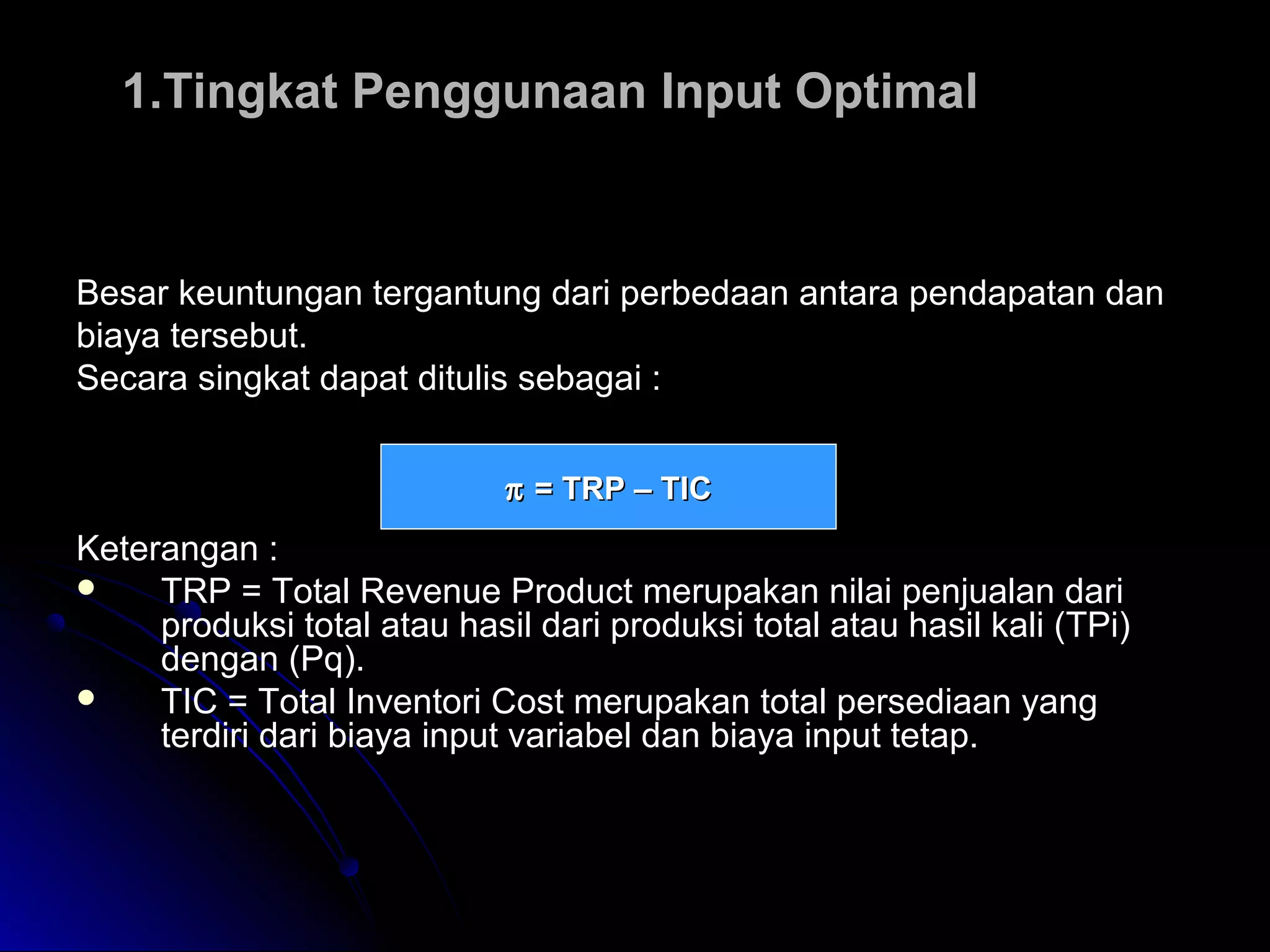 Pengantar ekonomi mikro (pasar input) | PPT