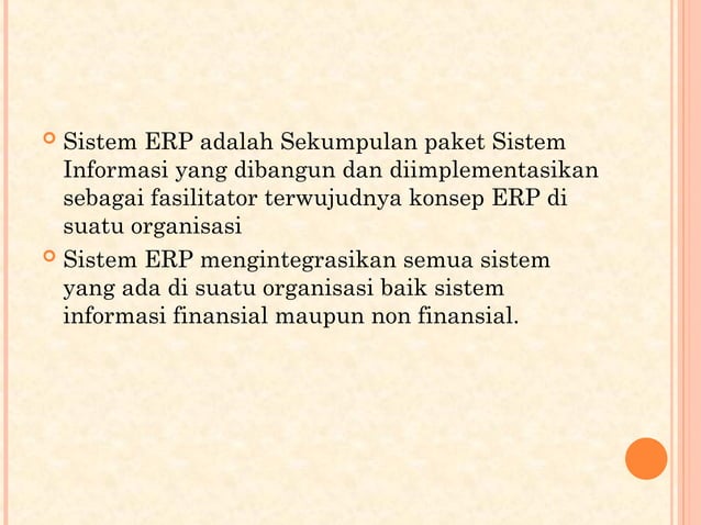 Pengantar Enterprise Resource Planning.. | PPT