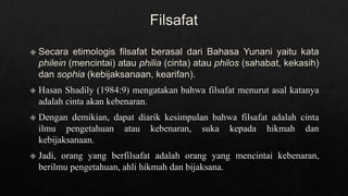 Pengantar filsafat pendidikan islam | PPTX