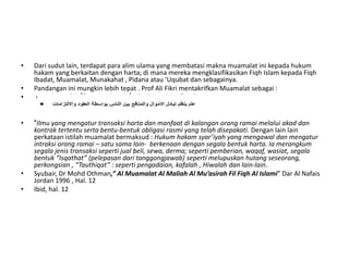 Pengantar fiqh muamalat maliah dalam islam | PPTX