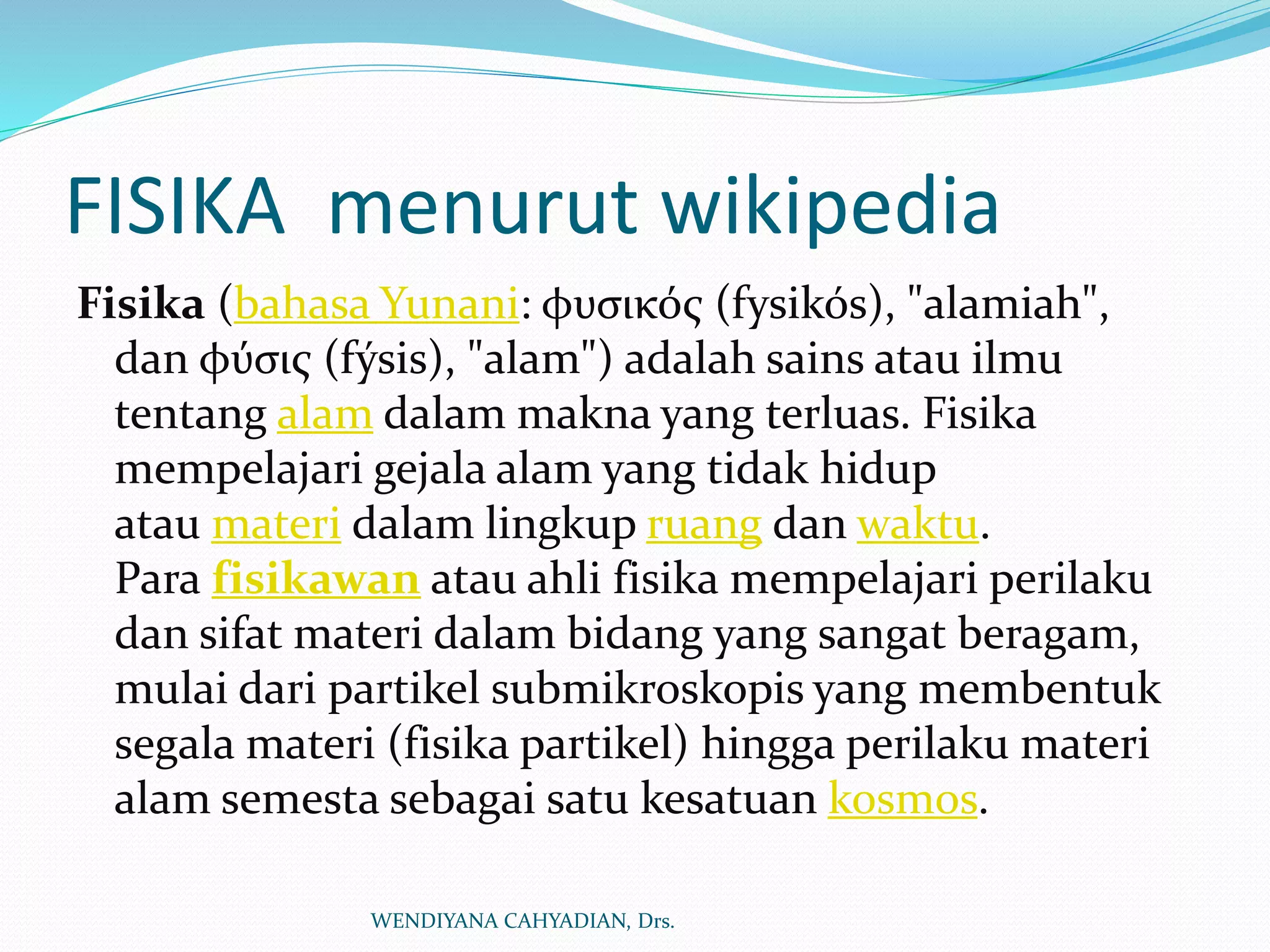 Pengantar fisika teknik | PPTX
