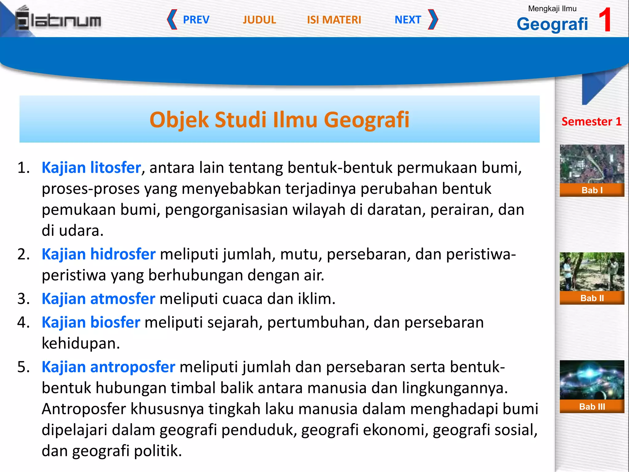 Pengantar geografi x ii | PPTX