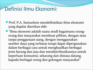 Pengantar ilmu ekonomi | PPT