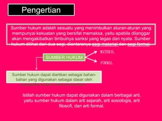 Pengantar ilmu hukum sumber sumber hukum | PPTX