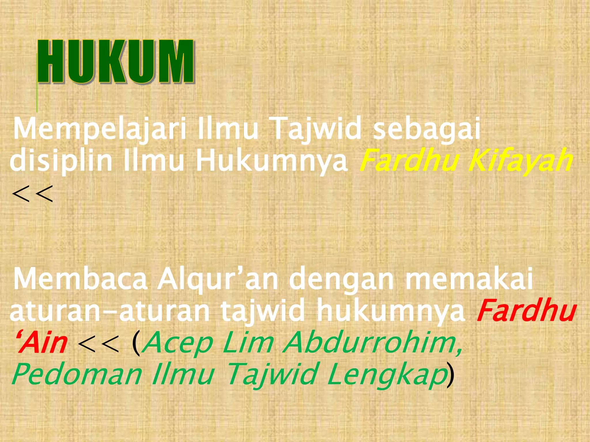 Pengantar ilmu tajwid | PPTX