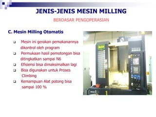 Pengantar industri manufaktur milling | PPT