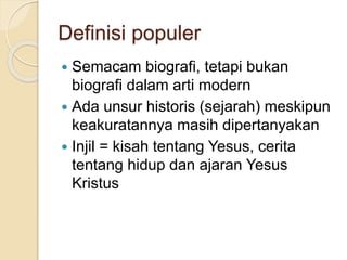 Pengantar injil sinoptik | PPTX