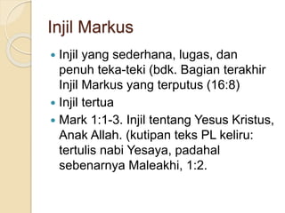 Pengantar injil sinoptik | PPTX