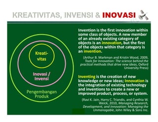 Pengantar Inovasi (Introduxtion to Innovation) | PDF