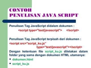 Pengantar java script | PPS