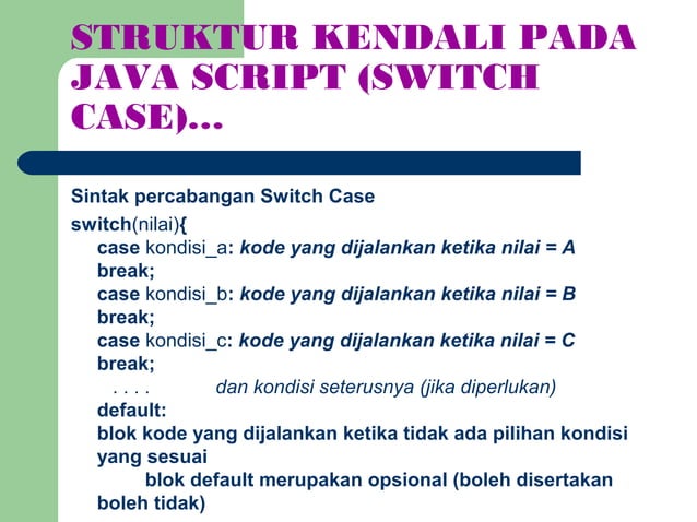 Pengantar java script | PPT